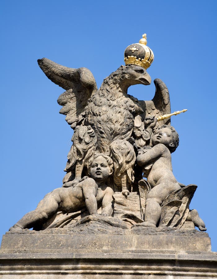 Prague - Eagle from Castle Gate Stock Photo - Image of history, city ...