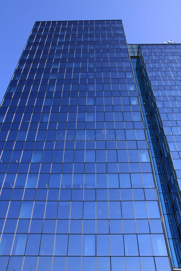Prague Glass Skyscraper on the Blue Sky Stock Photo - Image of colorful ...