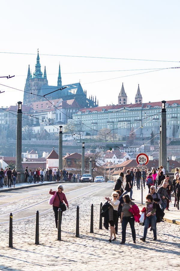 Bridge in Front of Prague Castle Editorial Image - Image of prague ...