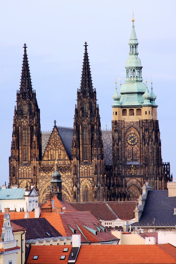 Prague gothic Castle stock photo. Image of europe, bridge - 15874670