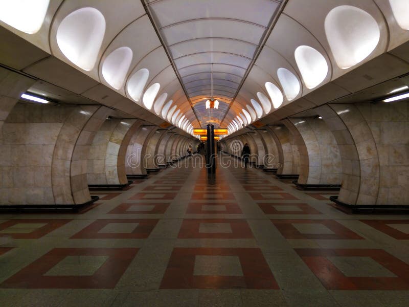 Prague metro interior editorial stock image. Image of color - 140925224