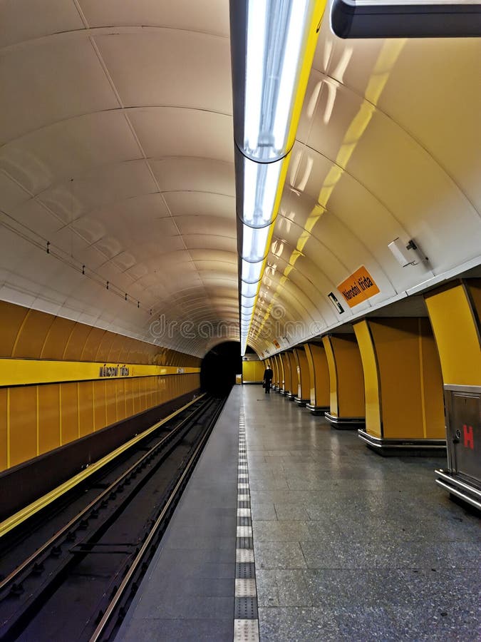 Prague Metro Very Beautiful and Atmospheric Stock Image - Image of ...