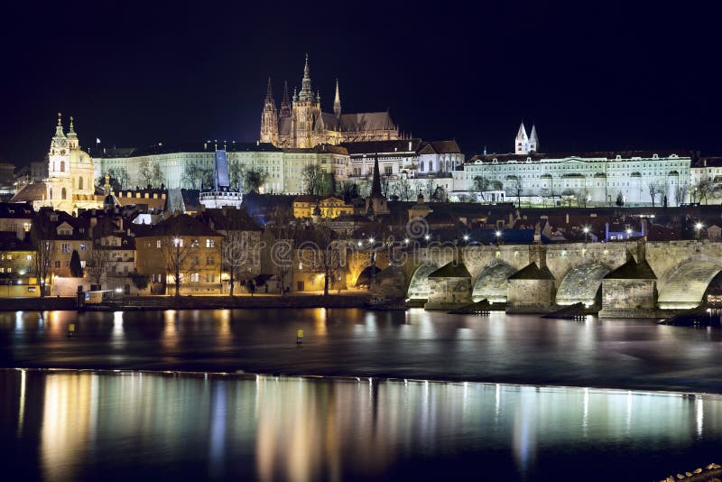 Prague at night. stock photo. Image of prague, capital - 36310406