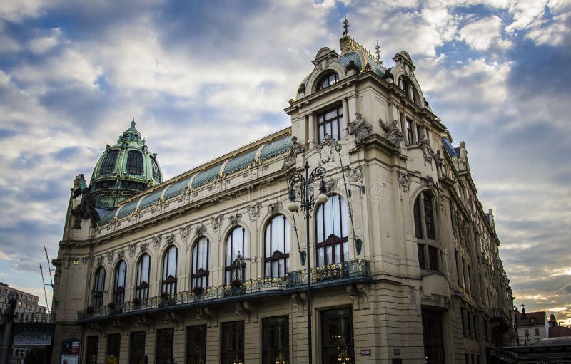 Prague - Obecni Dum stock image. Image of attraction - 20571937