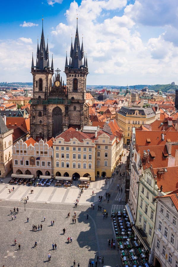 Prague, Old Town Square stock image. Image of praha, europe - 61586133