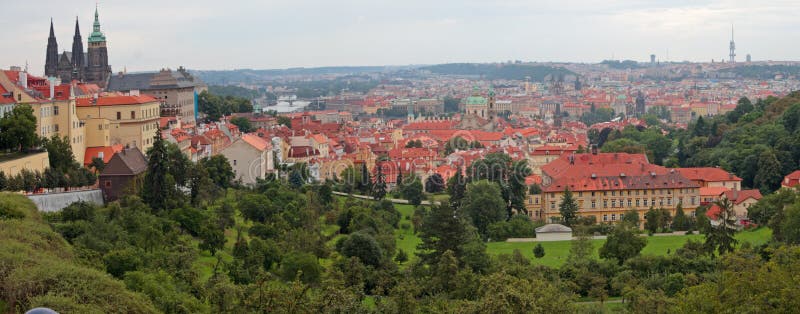 Prague panorama. stock image. Image of europe, gothic - 26006551