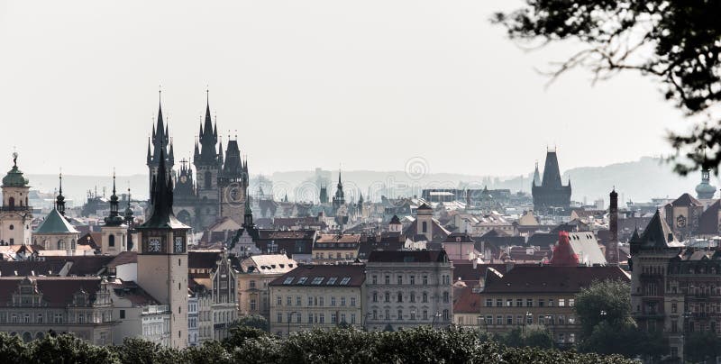 Prague Panorama from High Point Stock Image - Image of capital, europe ...