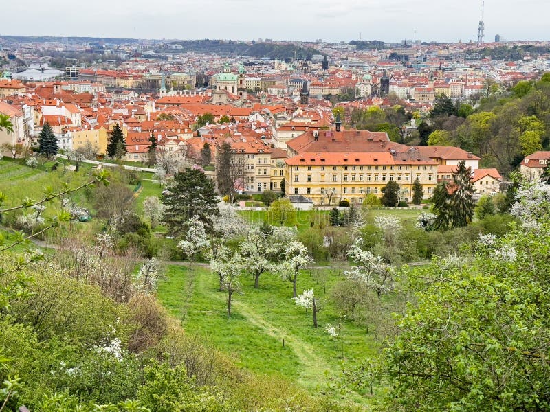 Prague Panorama from Petrin Park Stock Image - Image of panorama ...