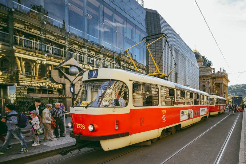 Prague Public Transport editorial stock photo. Image of street - 67490318