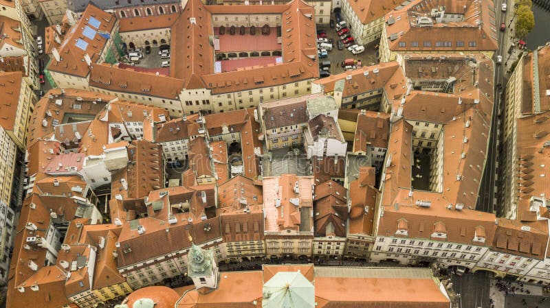Prague Rooftops of the Old Town Stock Photo - Image of urban, town ...