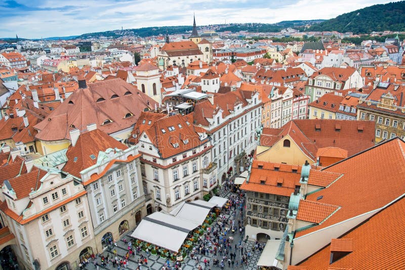Prague rooftops stock image. Image of medieval, history - 43684119
