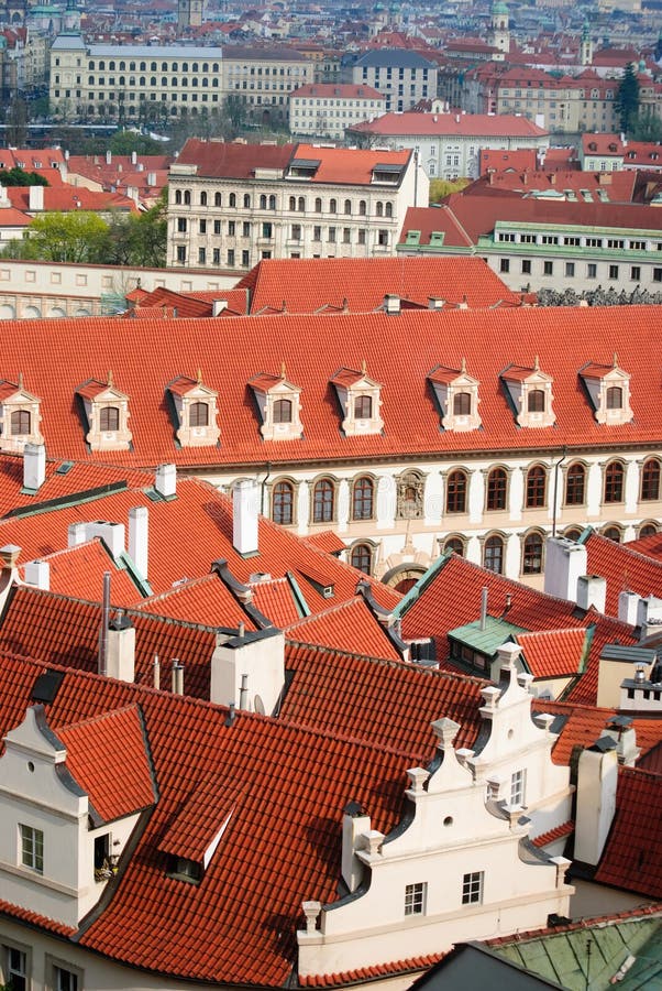 Prague rooftops stock photo. Image of houses, baroque - 30588398