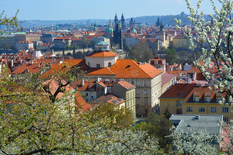 Prague in spring stock photo. Image of capital, city - 179983712