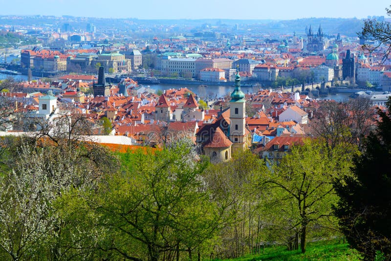 Prague spring stock photo. Image of square, czech, spring - 53074322