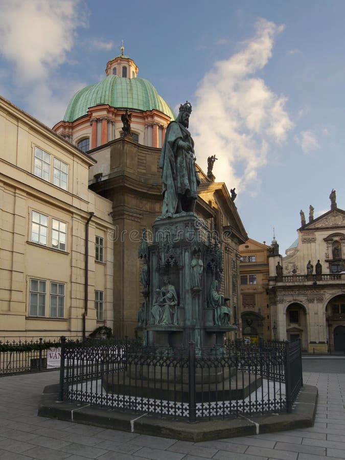 Prague statue stock photo. Image of travel, king, tourism - 48275854