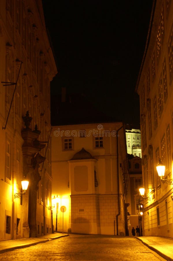 Prague Street At Night Picture. Image: 1083844