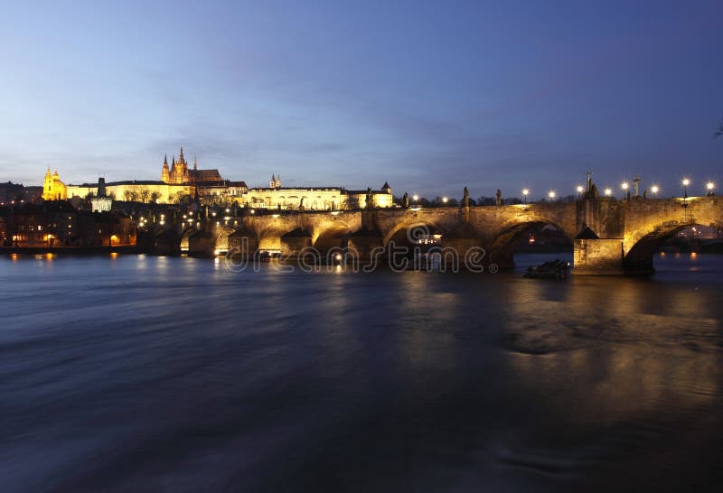 Prague at sunset stock image. Image of historic, king - 18374947