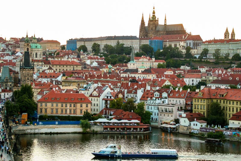 Prague on sunset editorial image. Image of mala, bridge - 112295435