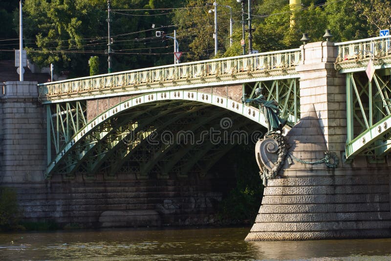 Prague - the Svatopluk Cech Bridge, Detail Stock Image - Image of ...