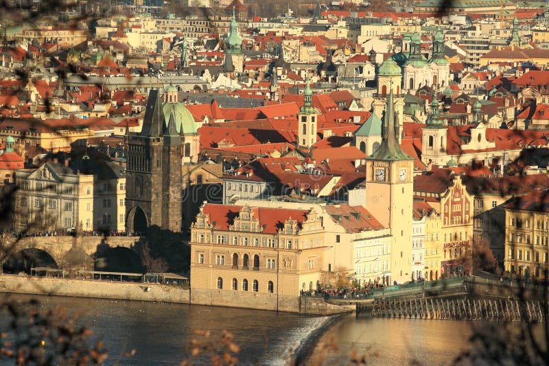 Prague towers stock photo. Image of bridge, czech, tower - 22270954
