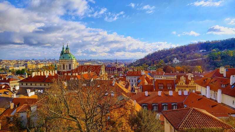 Prague Town Landscape View stock image. Image of skyline - 259720935