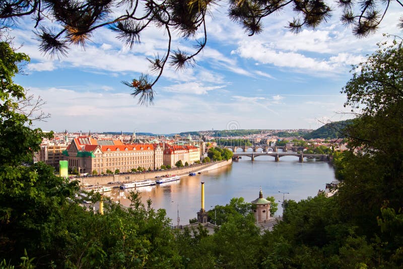 Prague through Trees stock photo. Image of color, prague - 28792648