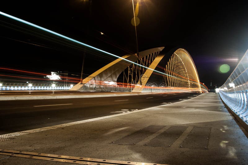 Prague Troja Bridge editorial image. Image of water, night - 47507460