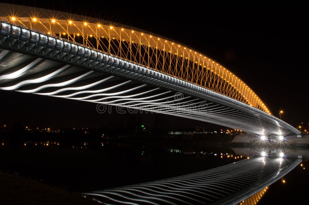 Prague Trojan Bridge at Night Stock Photo - Image of blanka, gorgeous ...