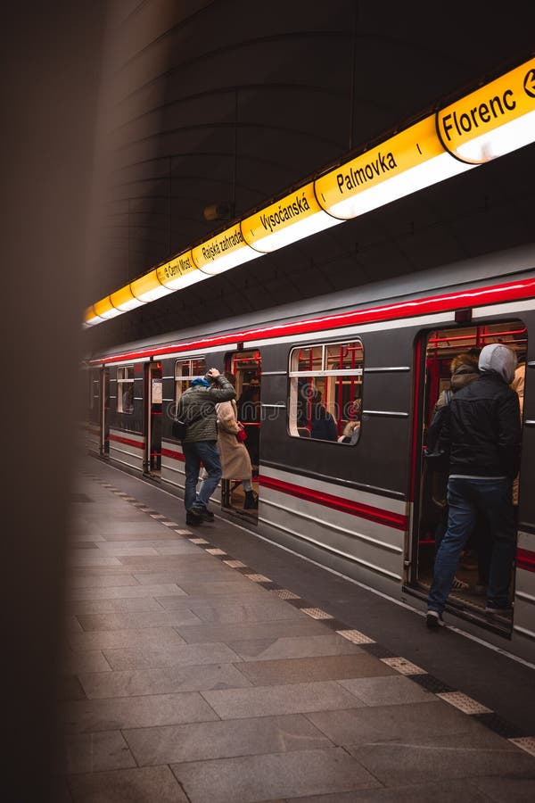 Prague underground station editorial photo. Image of station - 105622821