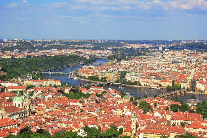 Prague view from above stock photo. Image of eastern - 35067104