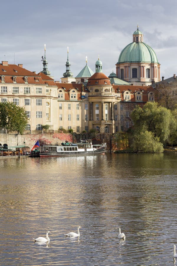 Prague and the Vltava River Stock Photo - Image of czechoslovakia ...