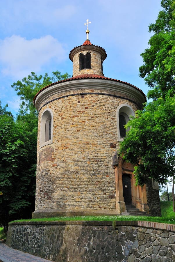Prague, Vysehrad. Rotunda of St.. Martin Stock Image - Image of czech ...
