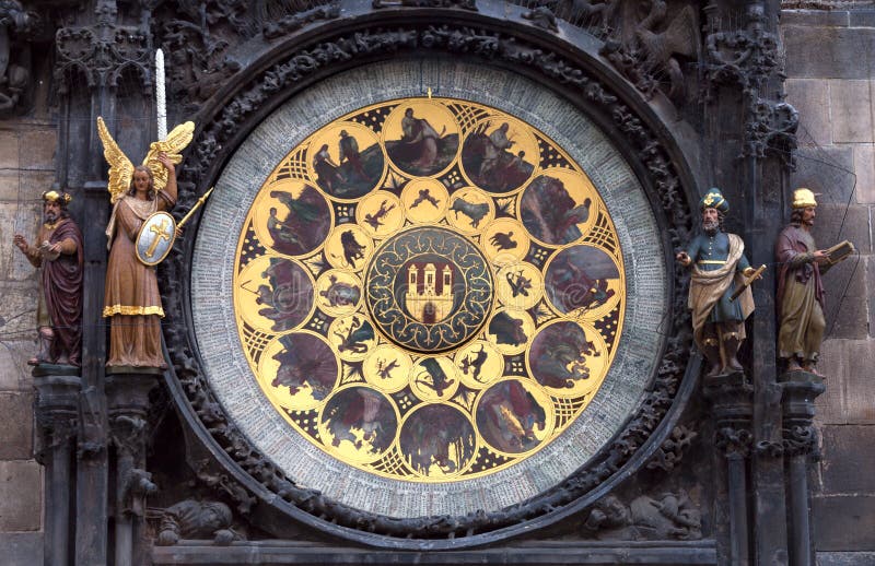 The Prague Astronomical Clock, or Prague Orloj Stock Image - Image of ...