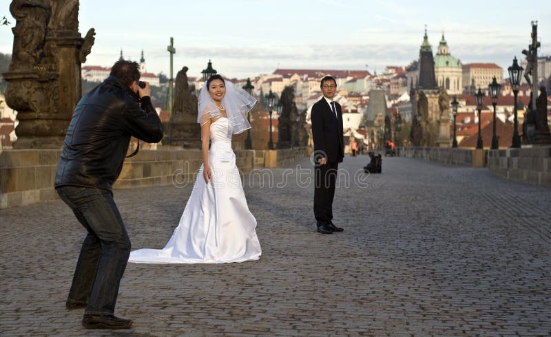 Prague wedding editorial stock image. Image of bohemia - 19397659