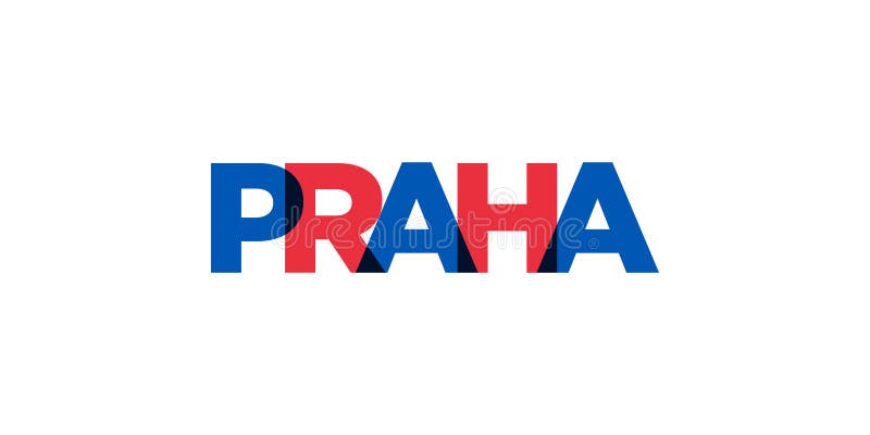 Praha in the Czech Emblem. the Design Features a Geometric Style ...