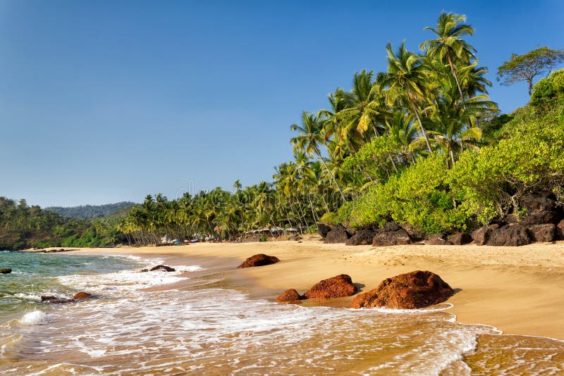 A praia de Goa-India. imagem de stock. Imagem de india - 5393913