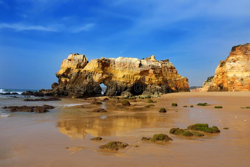 Praia da Rocha, Portugal stock image. Image of reef, coral - 13746853