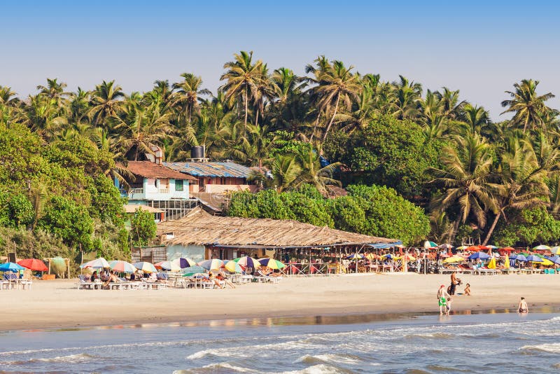 Praia de Arambol, Goa foto de stock. Imagem de céu, recurso - 50521654