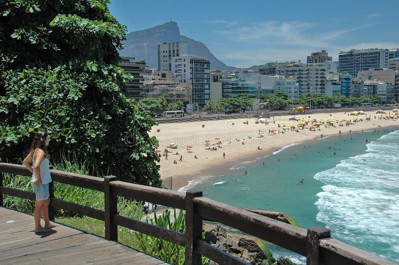 Praia De Leblon, Rio De Janiero Foto de Stock Editorial - Imagem de ...