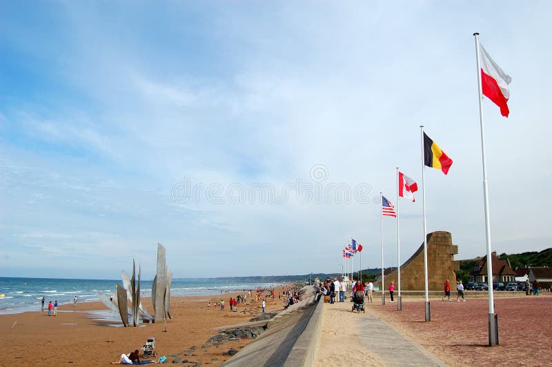 Praia de Omaha foto de stock. Imagem de omaha, memorial - 9207414