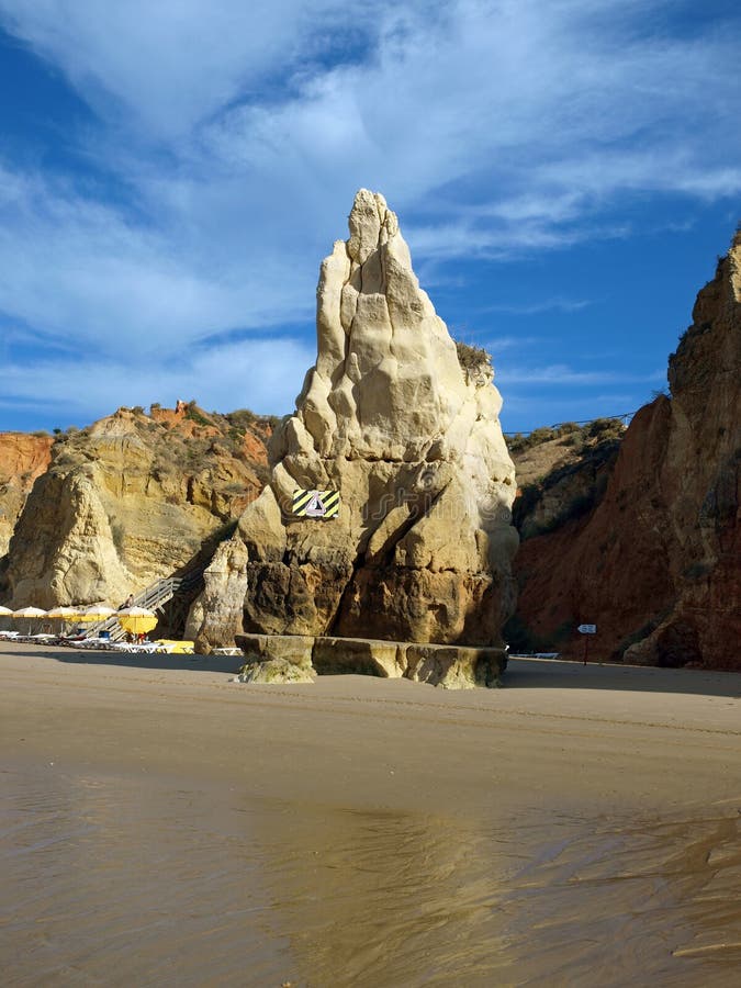 Praia De Rocha Beach on the Algarve Stock Photo - Image of rest ...