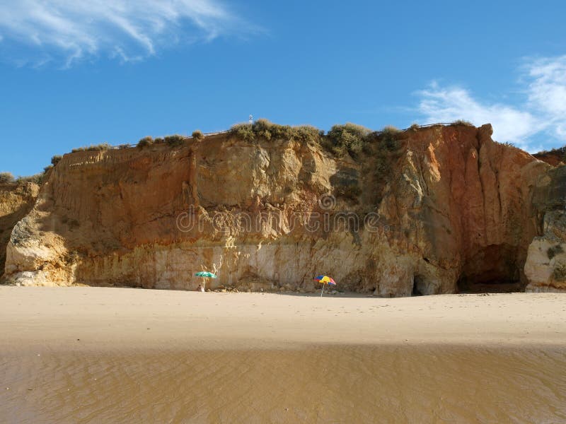 Praia De Rocha Beach on the Algarve Stock Image - Image of coastlines ...