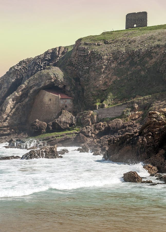 Praia de Santa Justa imagem de stock. Imagem de espanha - 31458229