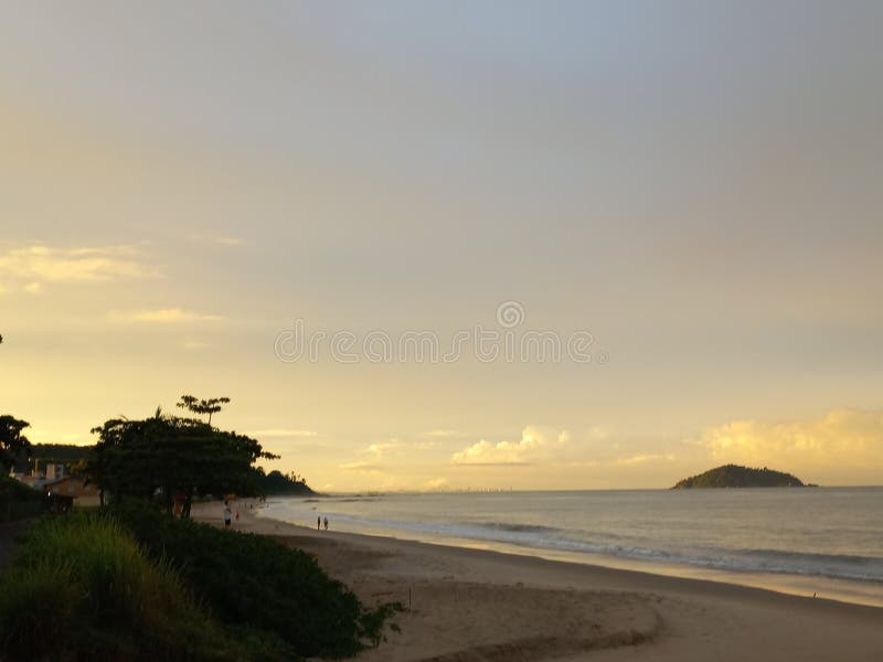 Praia do quilombo penha image stock. Image of sunset - 271160595