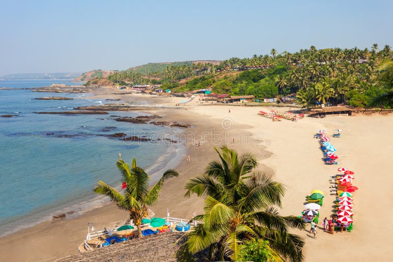 Praia em goa índia imagem editorial. Imagem de céu, hindu - 189557560