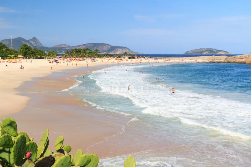 Praia Piratininga Corcovado Niteroi Rio De Janeiro Imagem de Stock ...