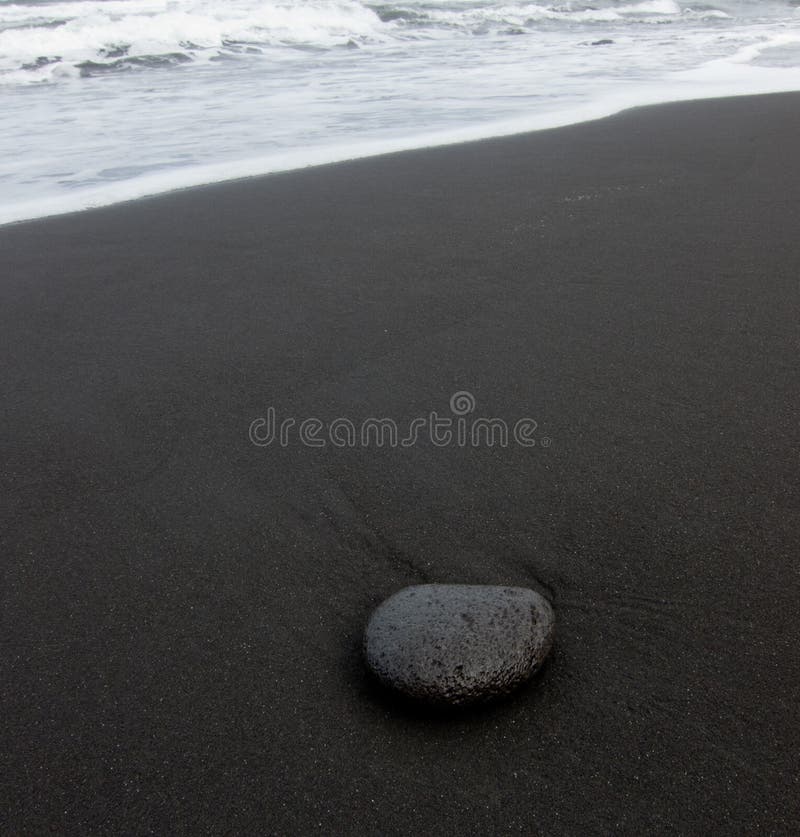 Fundo Vulcânico Da Praia Da Areia Preta Em Tenerife Imagem de Stock ...