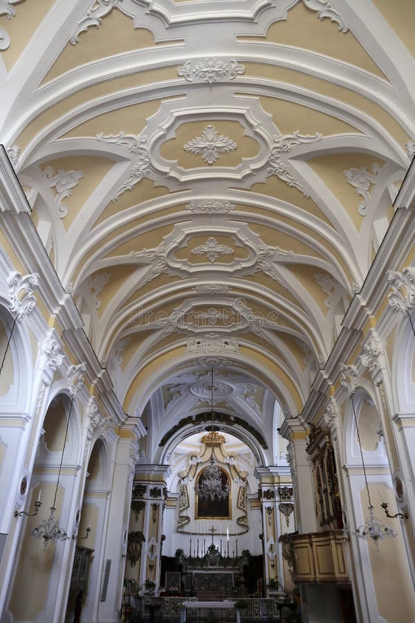 Praiano - Volta Della Navata Della Chiesa Di San Luca Stock Image ...