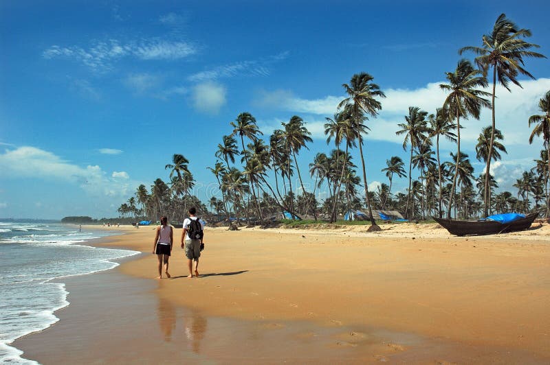 Praias de Goa, na Índia imagem de stock editorial. Imagem de grande ...