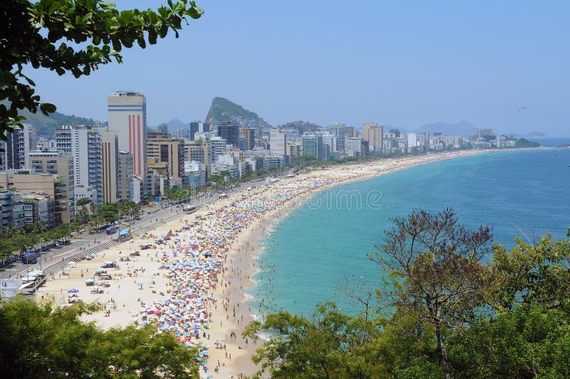 Praias De Leblon E De Ipanema Foto de Stock Editorial - Imagem de areia ...
